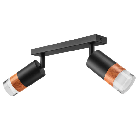 AURORA lampa sufitowa spot 2-punktowa czarna / calvados - Najlepsze ...